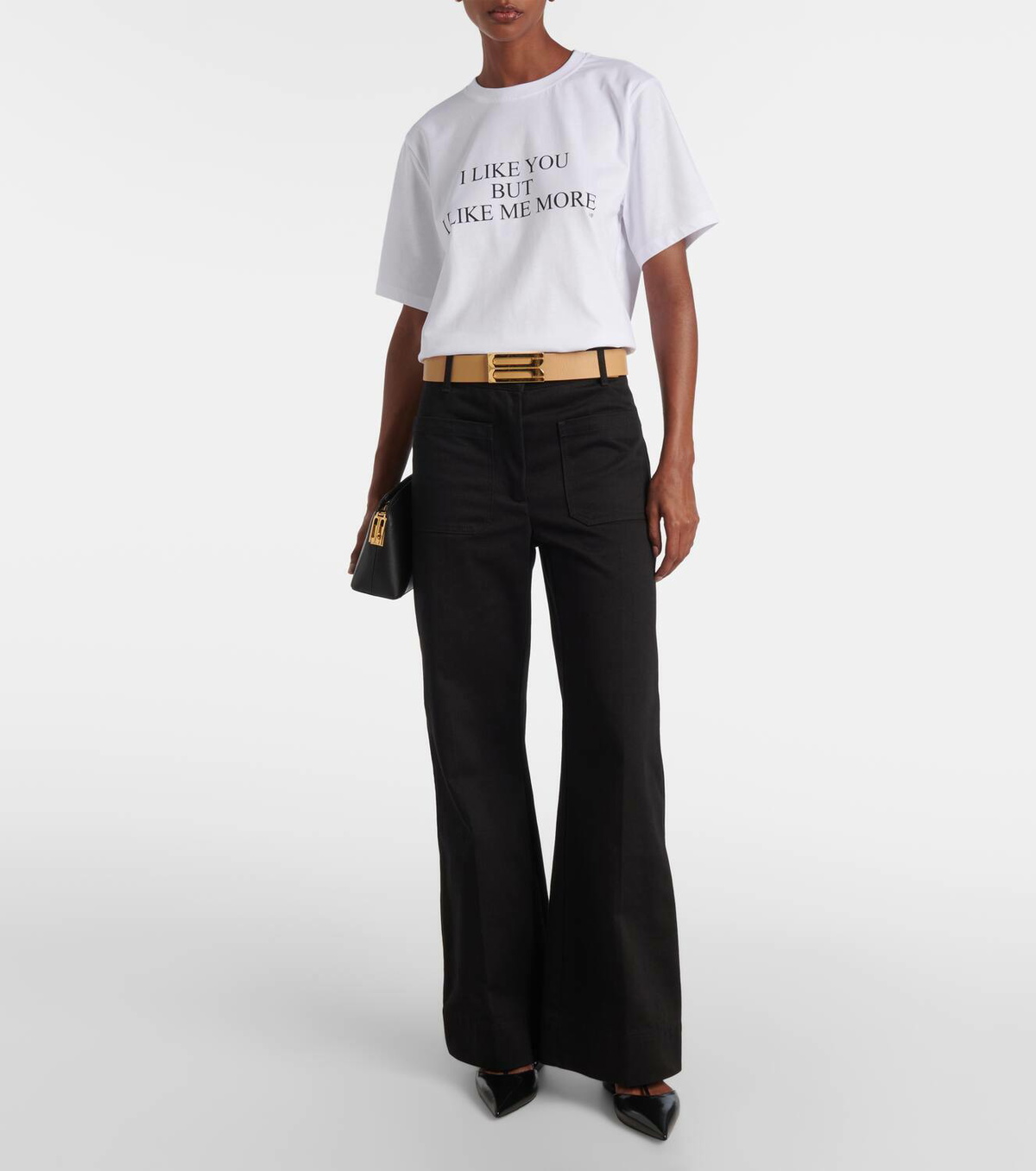 Victoria Beckham Slogan cotton-jersey T-shirt Victoria Beckham
