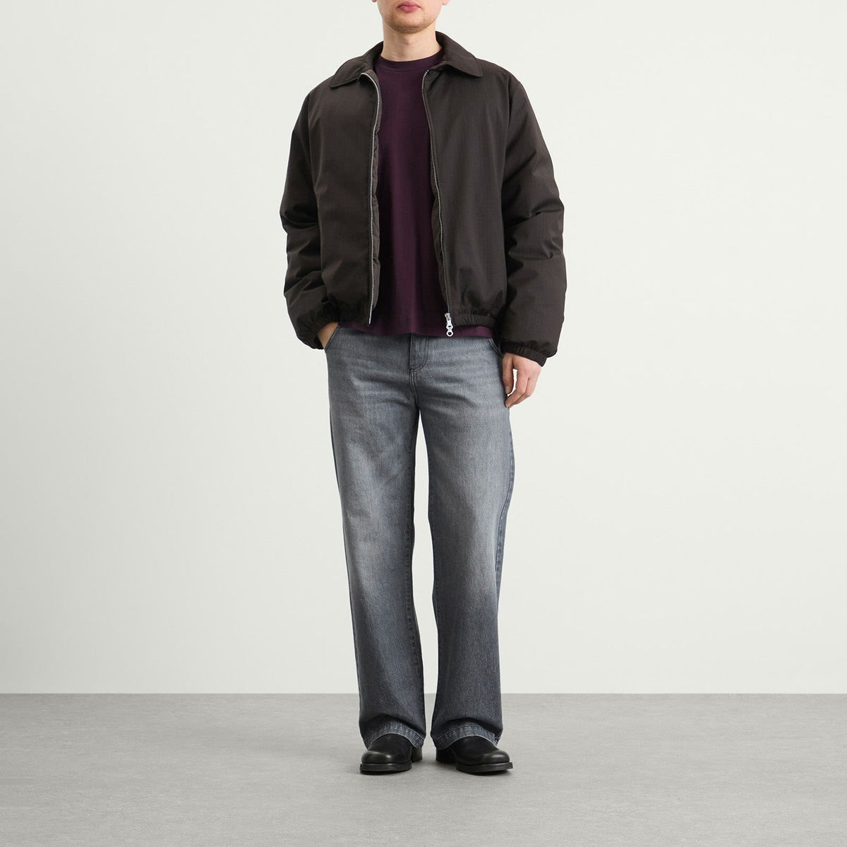 Our Legacy Men's Box Long Sleeve T-Shirt in Damson Our Legacy