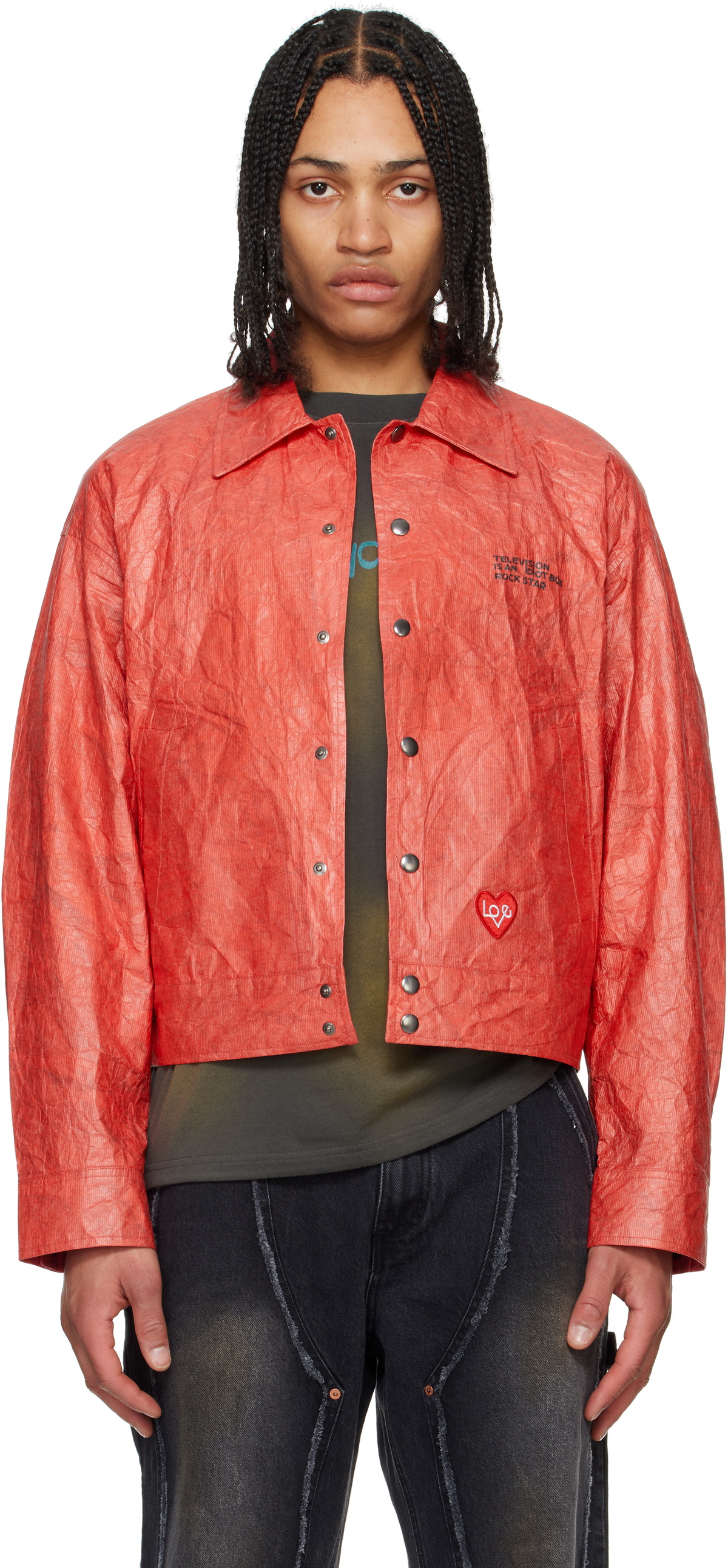 Andersson Bell Red Guitarist Printed Tyvek Jacket Andersson Bell