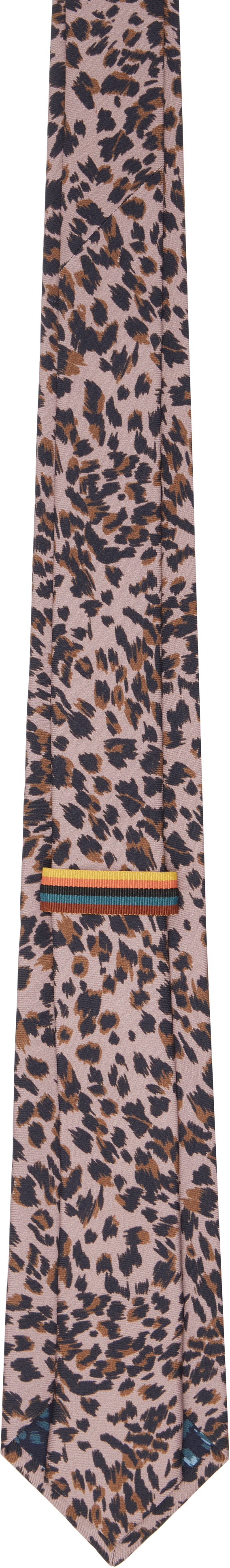 Paul Smith Pink Leopard Print Silk Tie Paul Smith