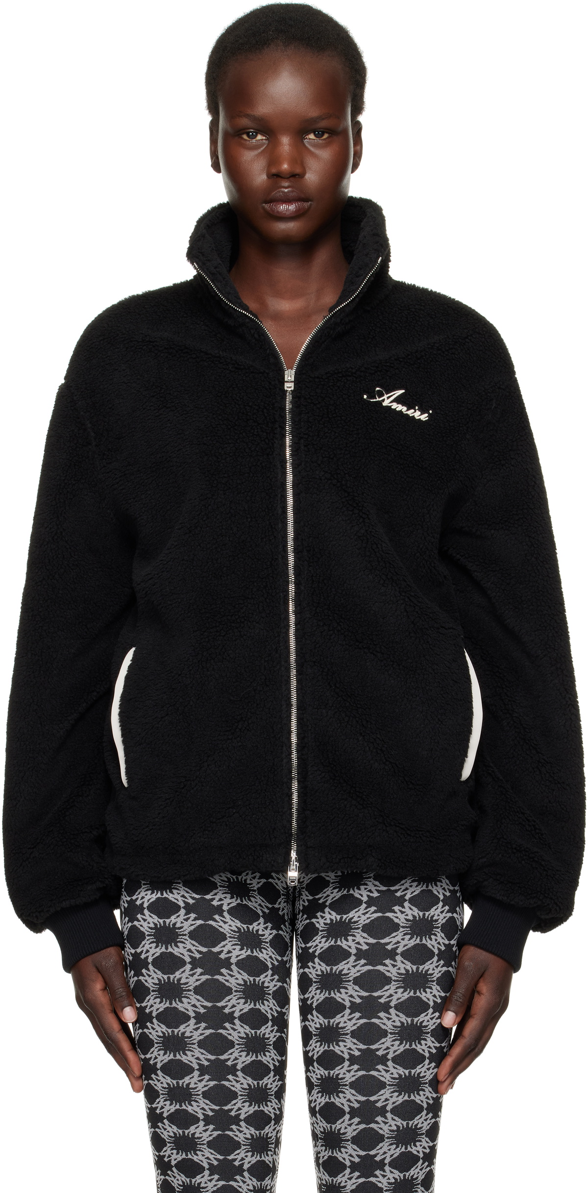 AMIRI Black Bones Fleece Jacket Amiri