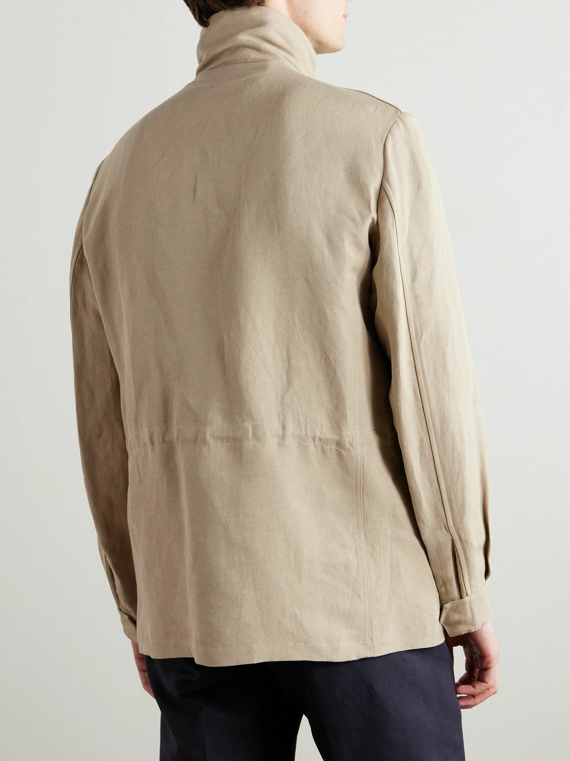 Loro Piana - Linen and Silk-Blend Field Jacket - Neutrals Loro Piana