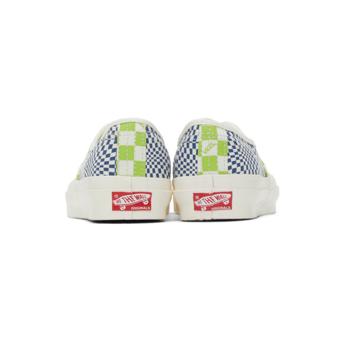 Vans Green and Blue Check OG Authentic LX Sneakers Vans