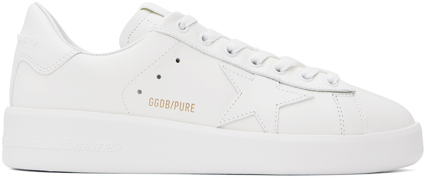 Golden Goose White Purestar Sneakers Golden Goose Deluxe Brand