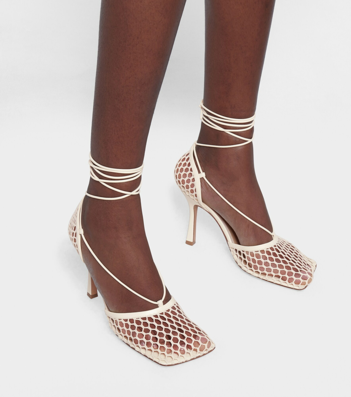 Bottega Veneta - Stretch leather-trimmed mesh pumps Bottega Veneta