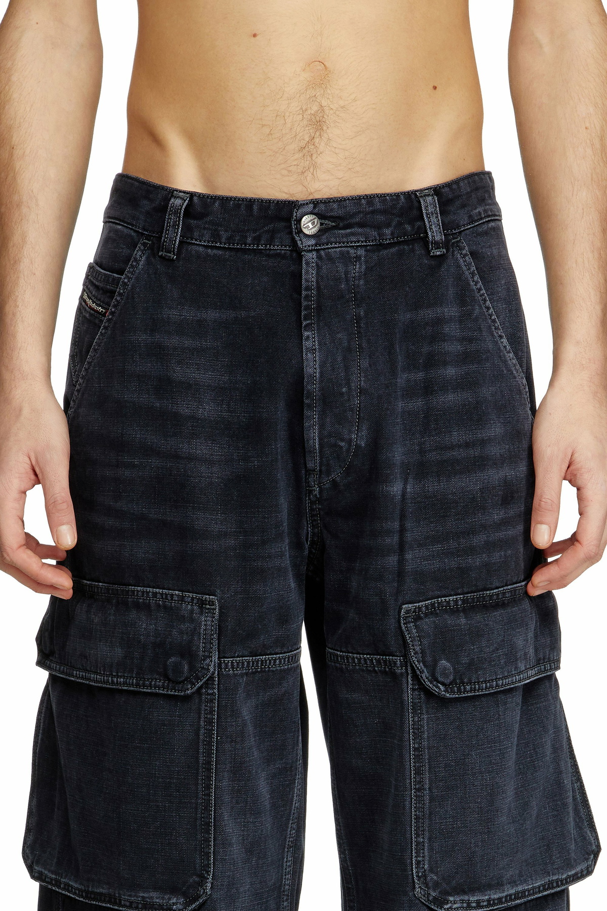 Diesel Relaxed Jeans - D-Touch - Jeans Mens in Black Diesel