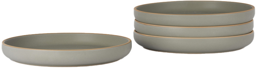 Lineage Ceramics Gray Deep Dinner Plate, 4 pcs Lineage Ceramics