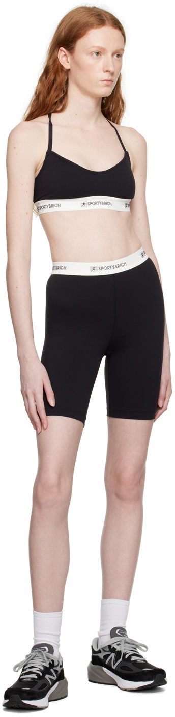 Sporty & Rich Black Runner Sport Bra Sporty & Rich