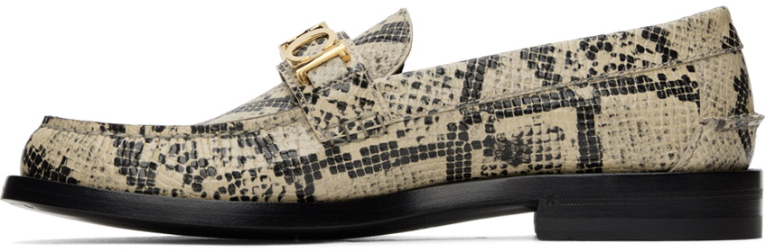 Gucci Beige Python Print Loafers Gucci