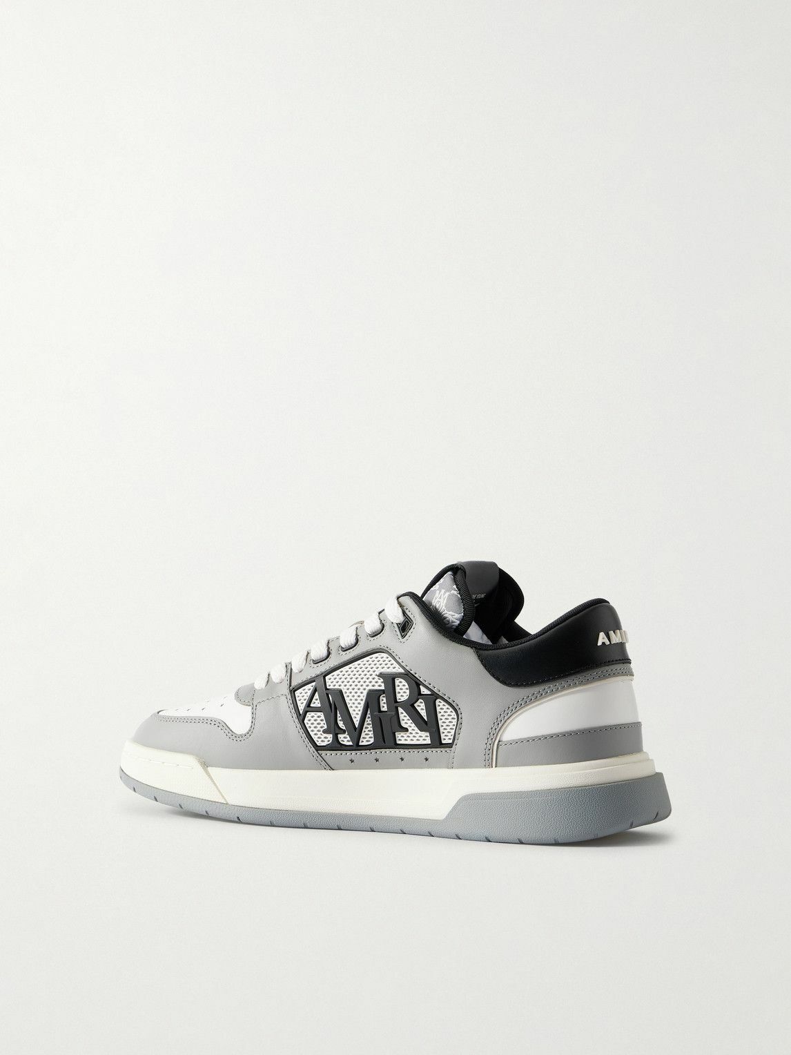 AMIRI - Classic Low Two-Tone Perforated Leather Sneakers - Gray Amiri