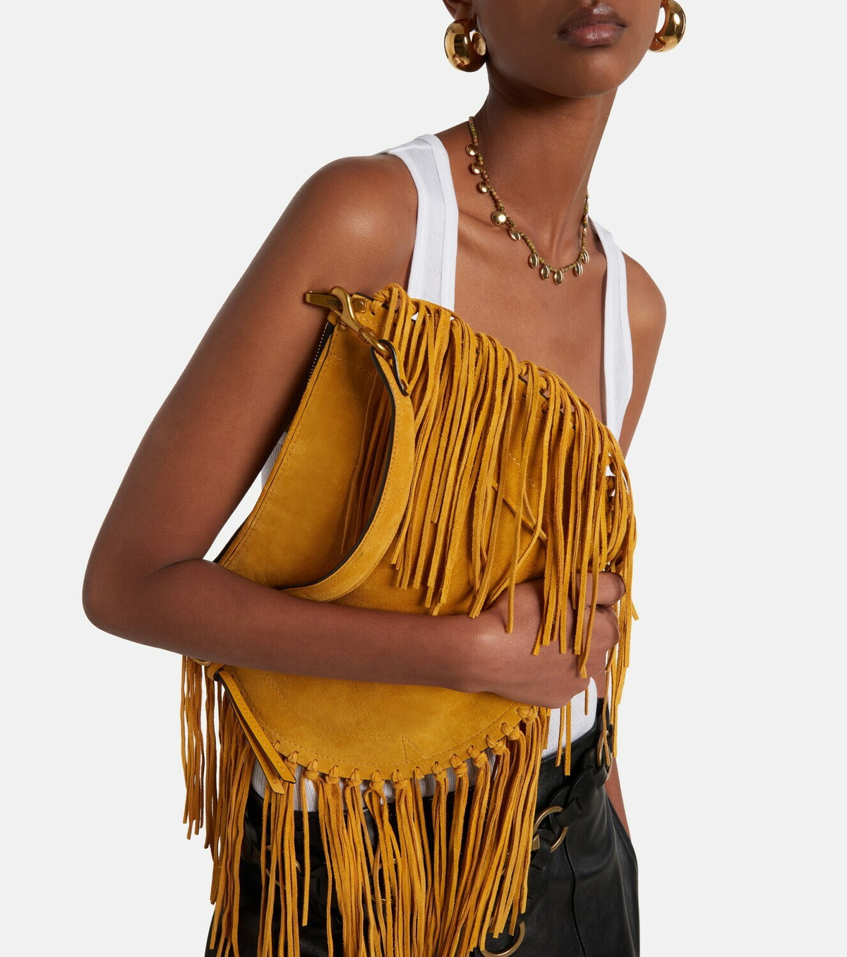 Isabel Marant Oskan fringed suede shoulder bag Isabel Marant