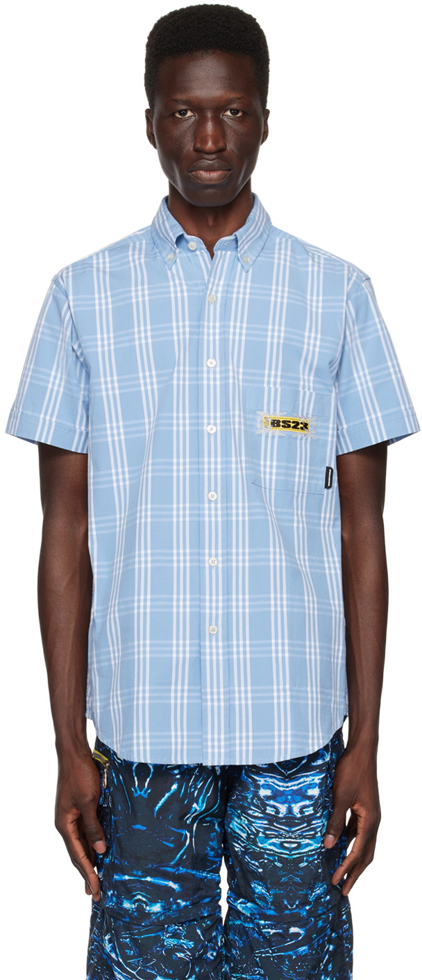 PALMER Blue Embroidered Shirt