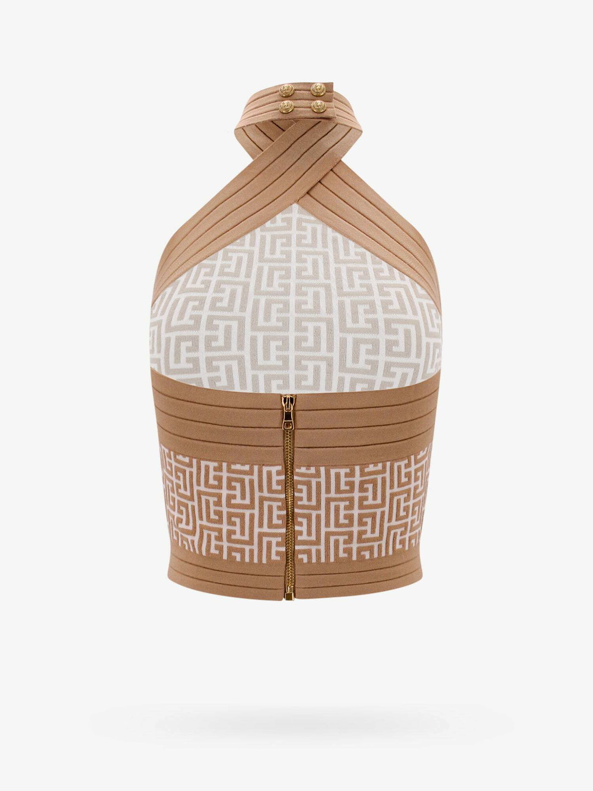 Balmain Top Beige Womens Balmain