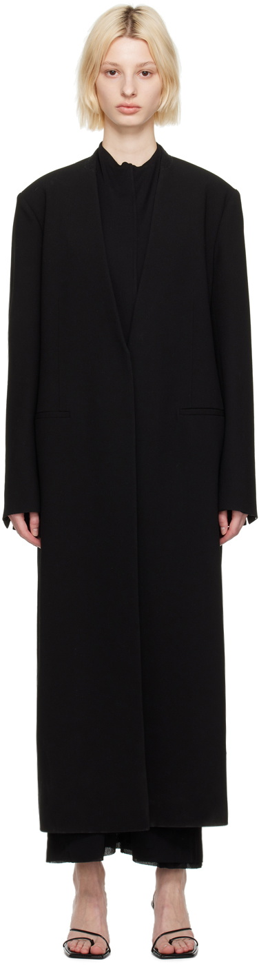 The Row Black Balthasar Coat The Row