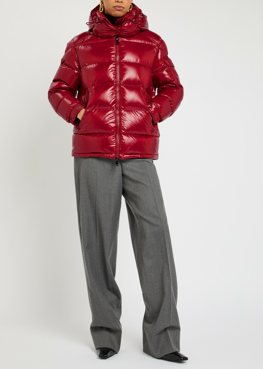 Moncler Maire Hooded Shell Jacket Red Dark Moncler