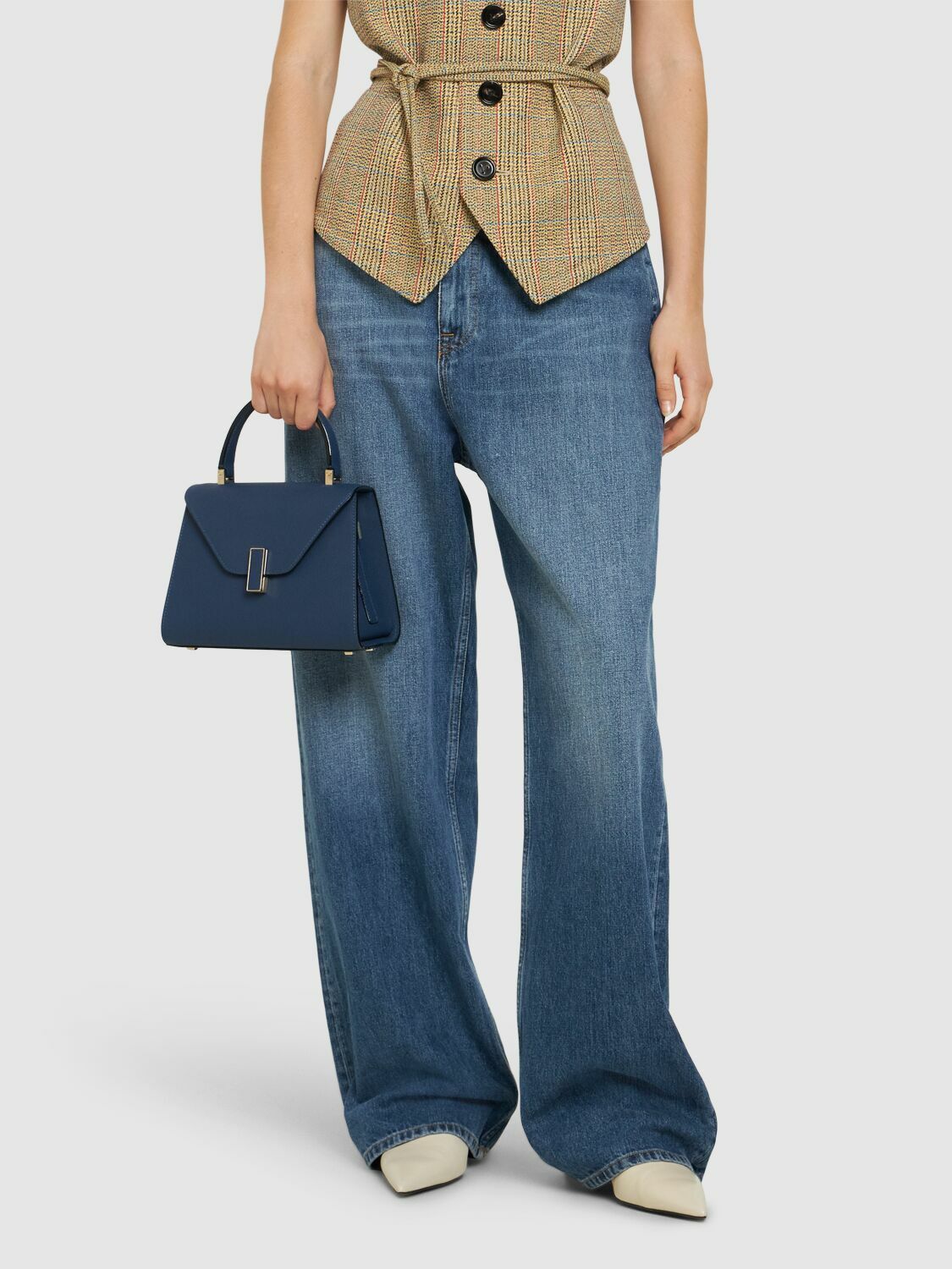 VALEXTRA Mini Iside Leather Top Handle Bag Valextra