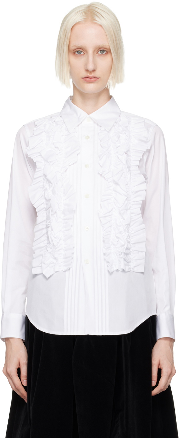 Comme des Garçons Comme des Garçons White Ruffled Shirt Comme des ...