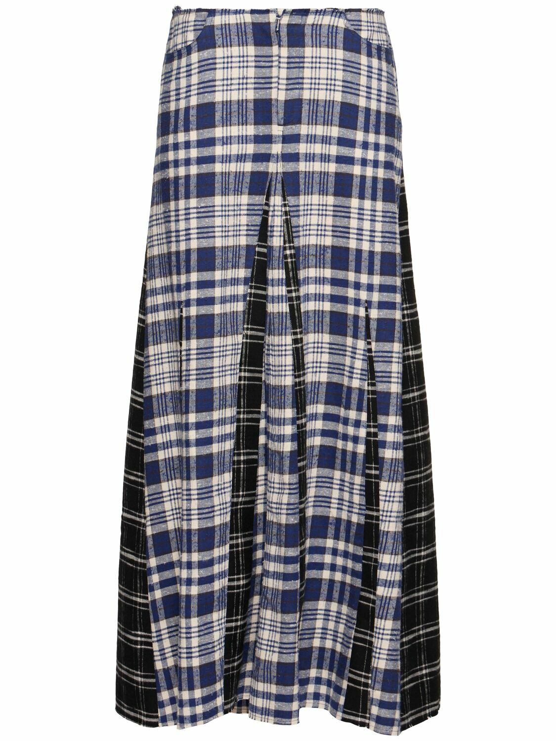 OUR LEGACY Rebel Plaid Cotton Maxi Skirt Our Legacy