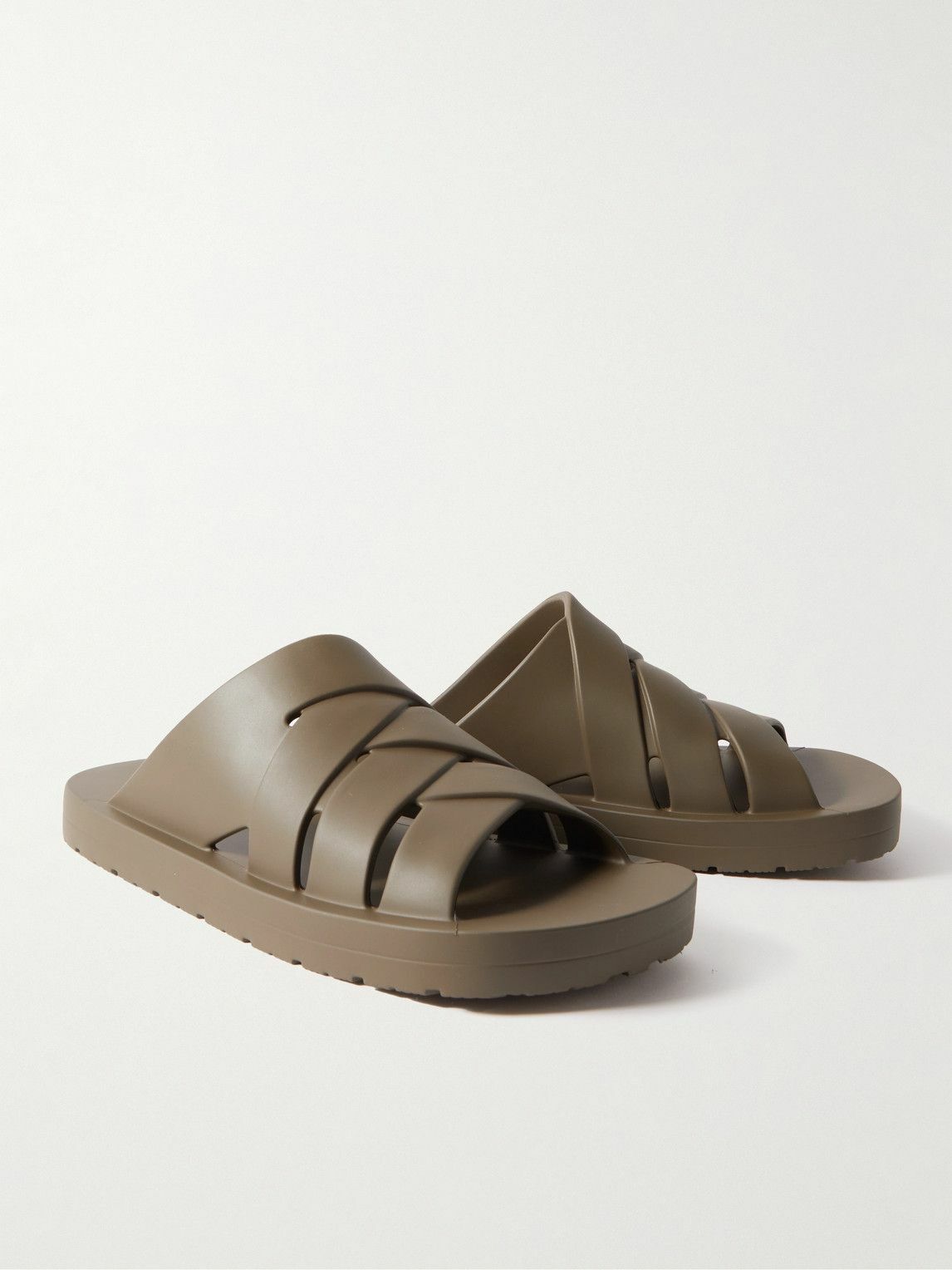 Bottega Veneta - Matt Rubber Sandals - Brown Bottega Veneta