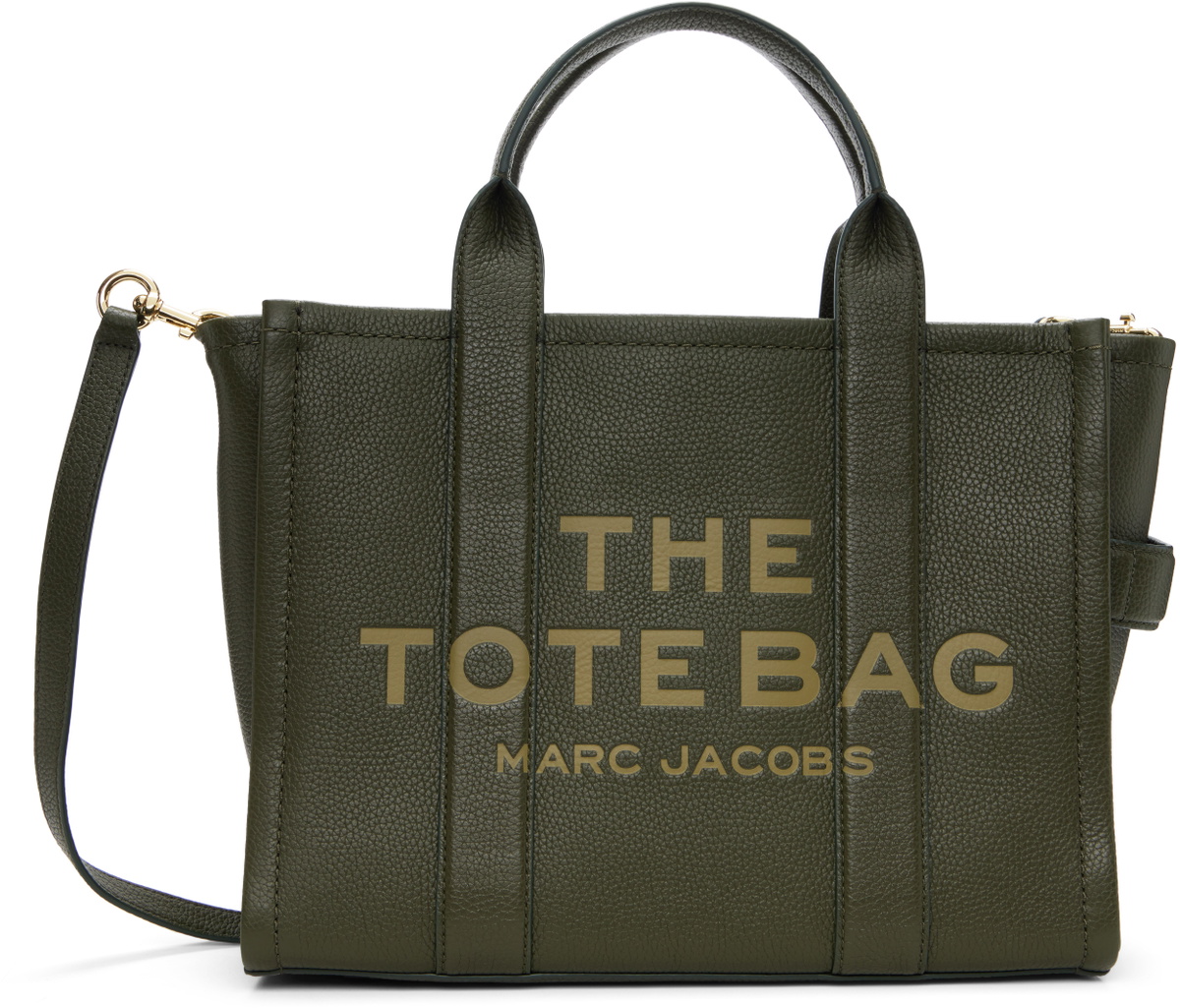 Marc Jacobs Green 'The Leather Medium' Tote Marc Jacobs