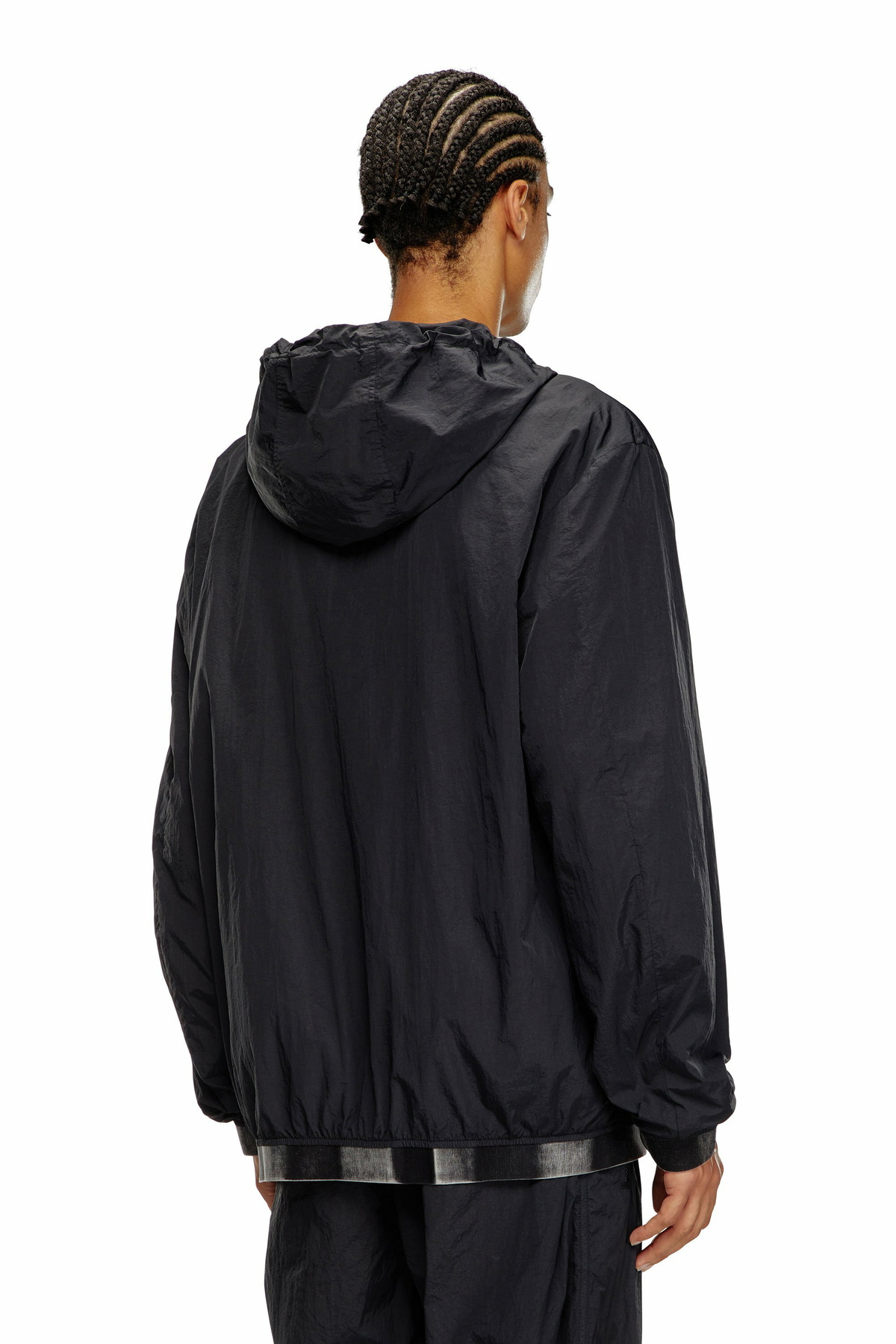 Diesel Windbreaker in recycled shell - Jackets Mens in Black Diesel