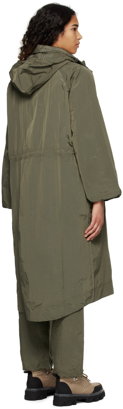 GANNI Khaki Parka Coat GANNI