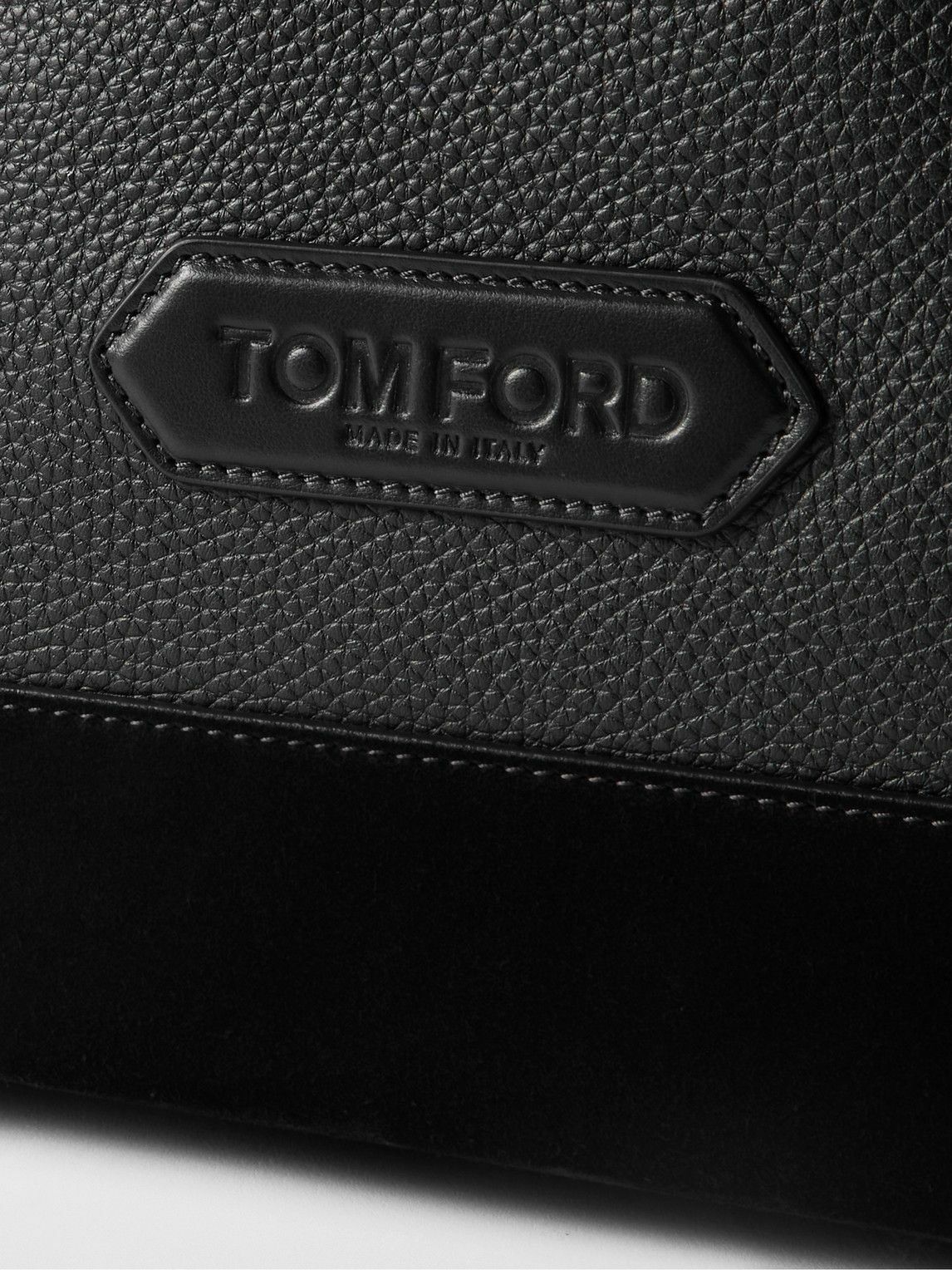TOM FORD - Suede-Trimmed Full-Grain Leather Backpack TOM FORD