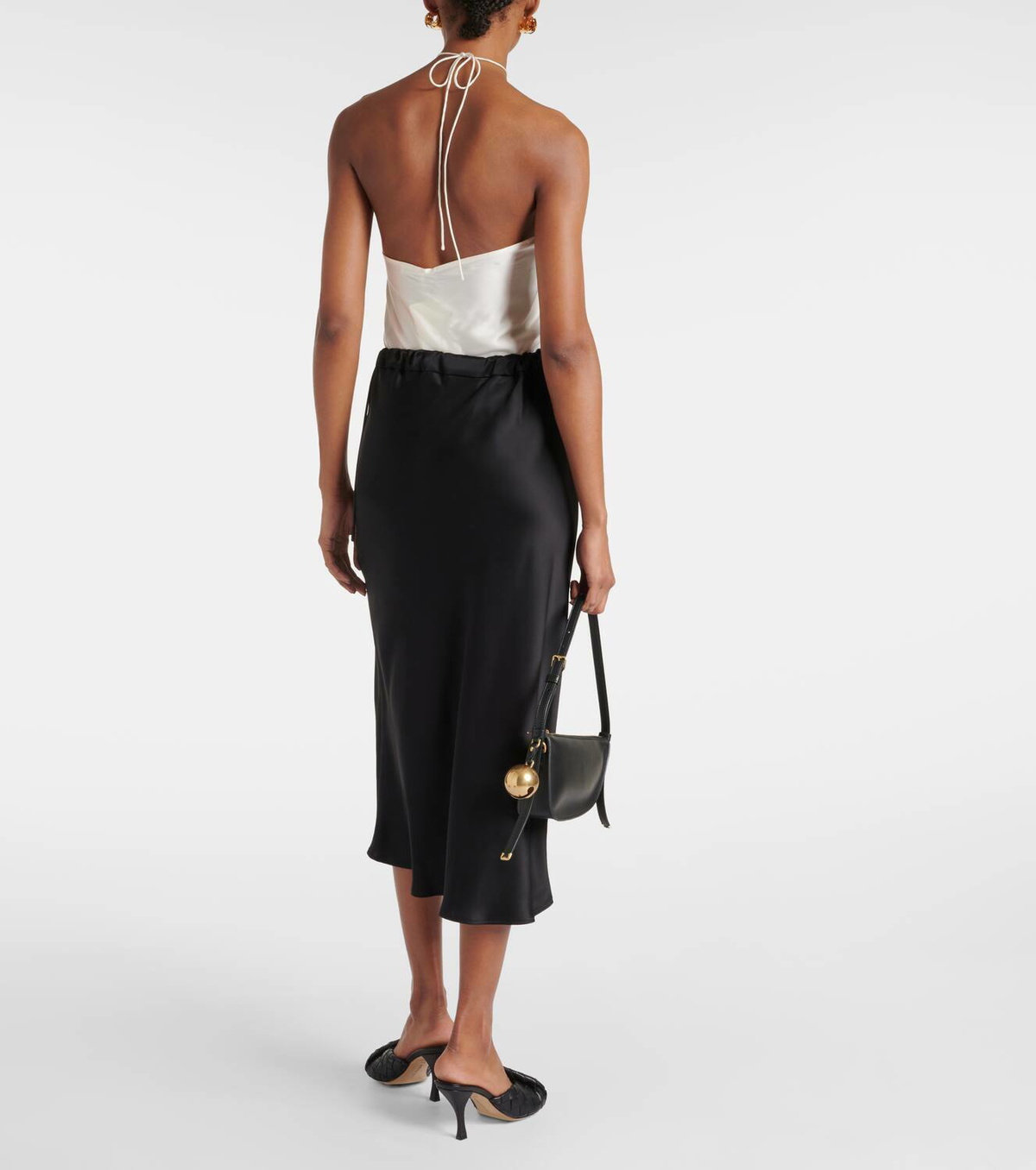 Max Mara Editore satin midi skirt Max Mara