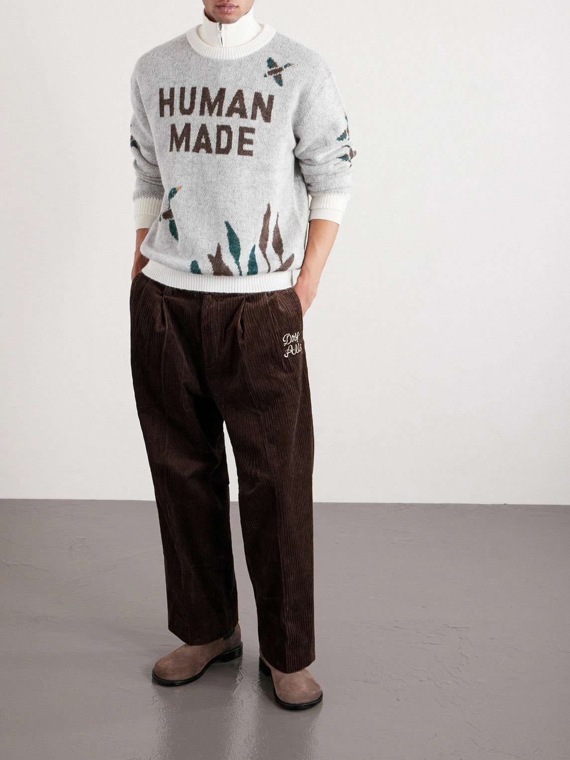 Human Made - Jacquard-Knit Sweater - Gray Human Made