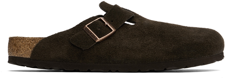 Birkenstock Brown Regular Boston Soft Footbed Clogs Birkenstock