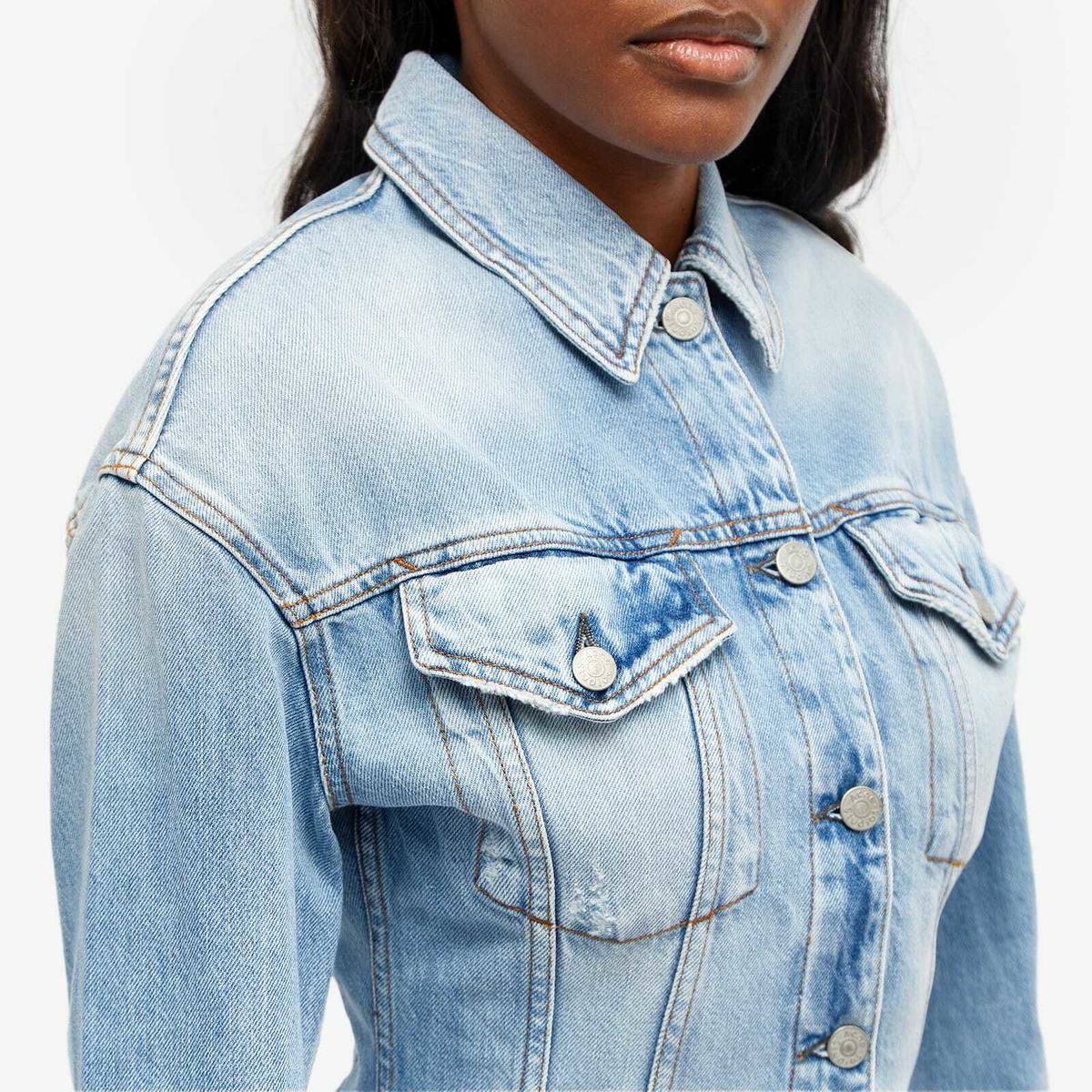 Acne Studios Women's Osanna Denim Jacket in Light Blue Acne Studios