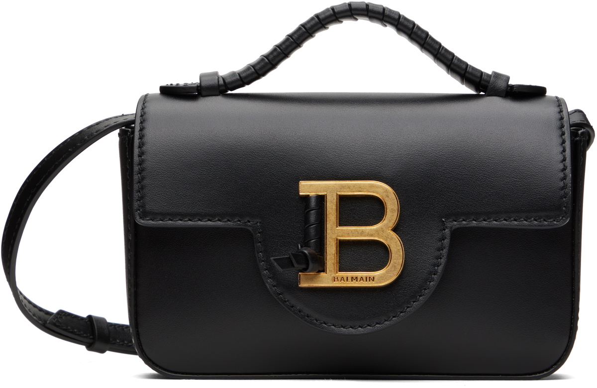 Balmain Black B-Buzz Mini Leather Bag Balmain