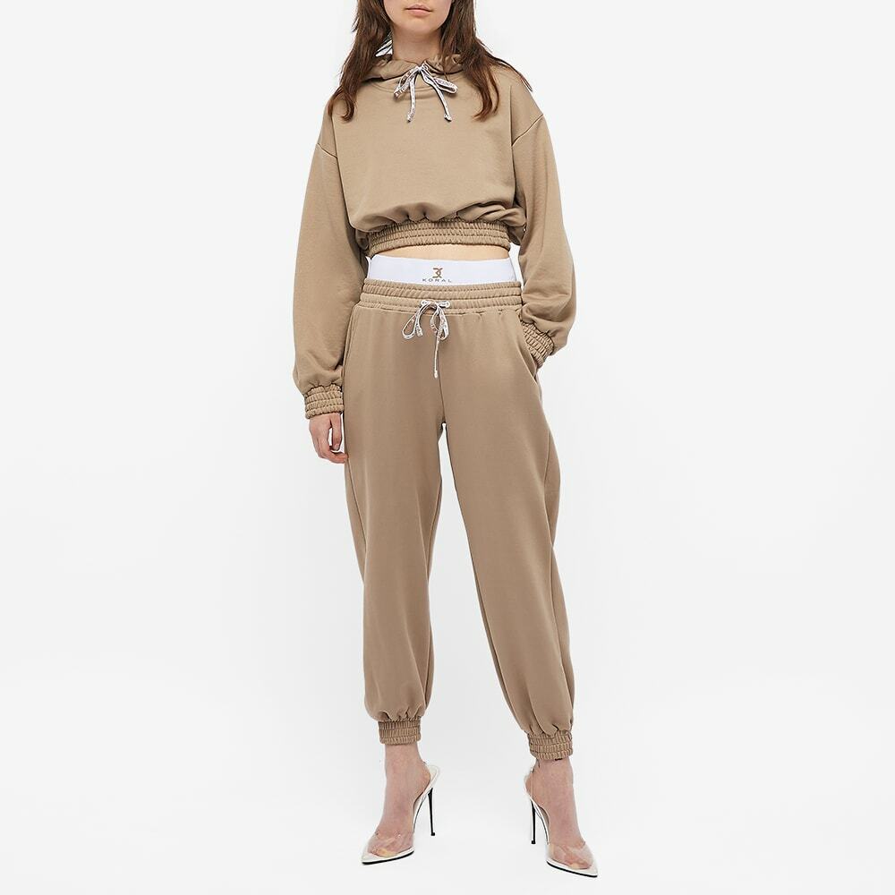 Koral Women's x David Koma Valo Sweat Pant in Portobello/White Koral