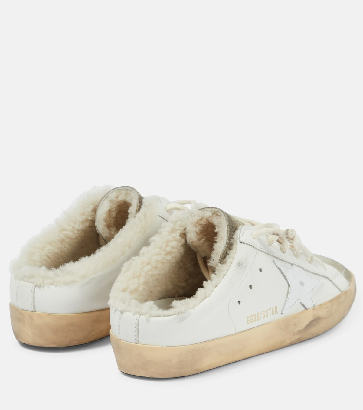 Golden Goose - Super-Star shearling-lined sabot sneakers Golden Goose ...
