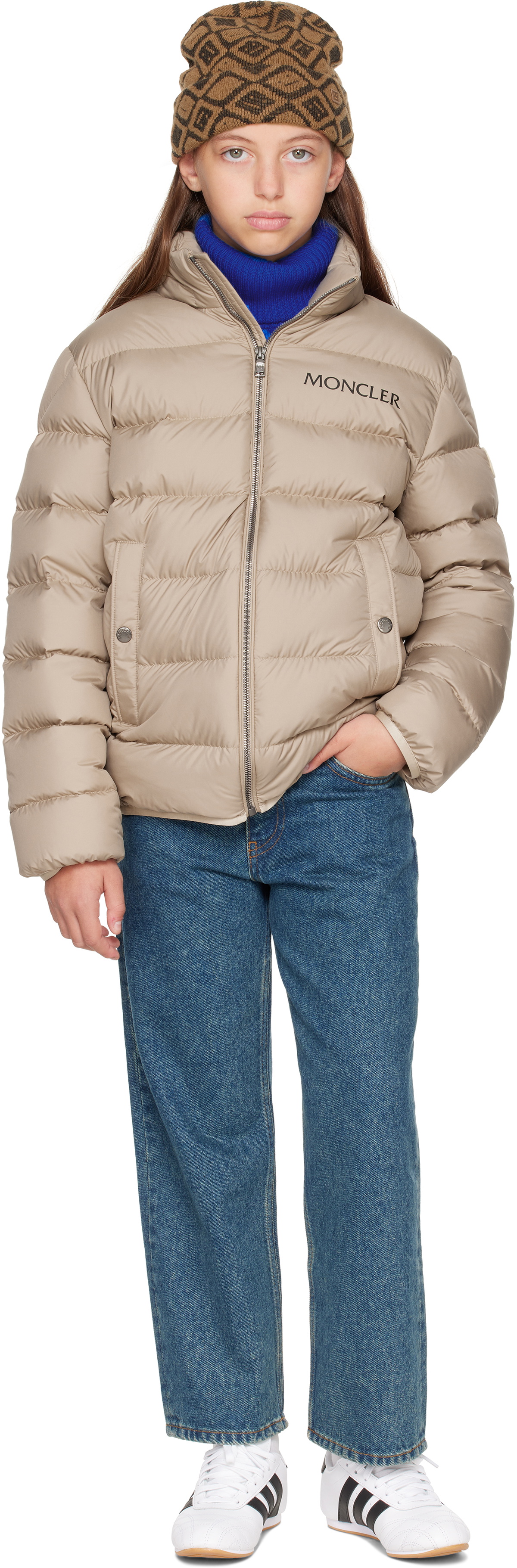Moncler Enfant Big Kids Beige Bajan Hooded Down Jacket Moncler Enfant