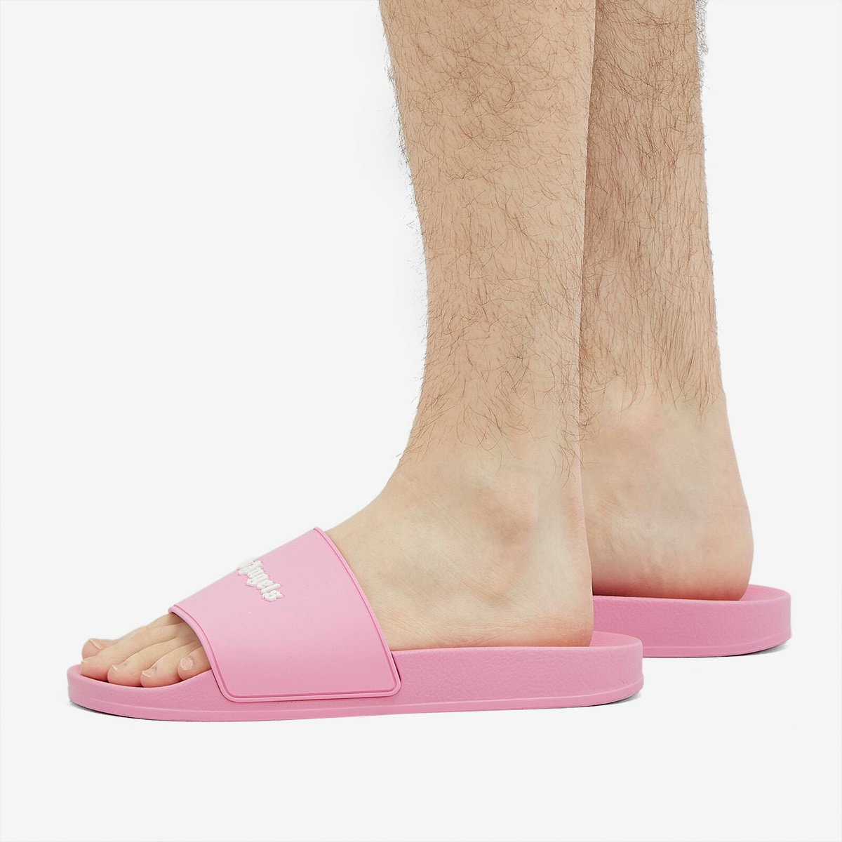 Palm Angels Men's Classic Logo Pool Slide in Pink Palm Angels