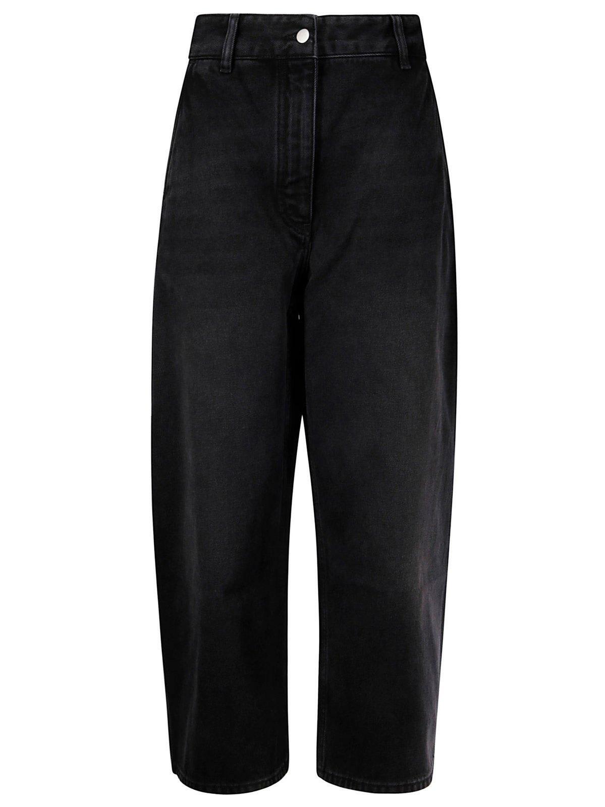 Studio Nicholson Logo Patch Cropped Wide-leg Jeans Studio Nicholson