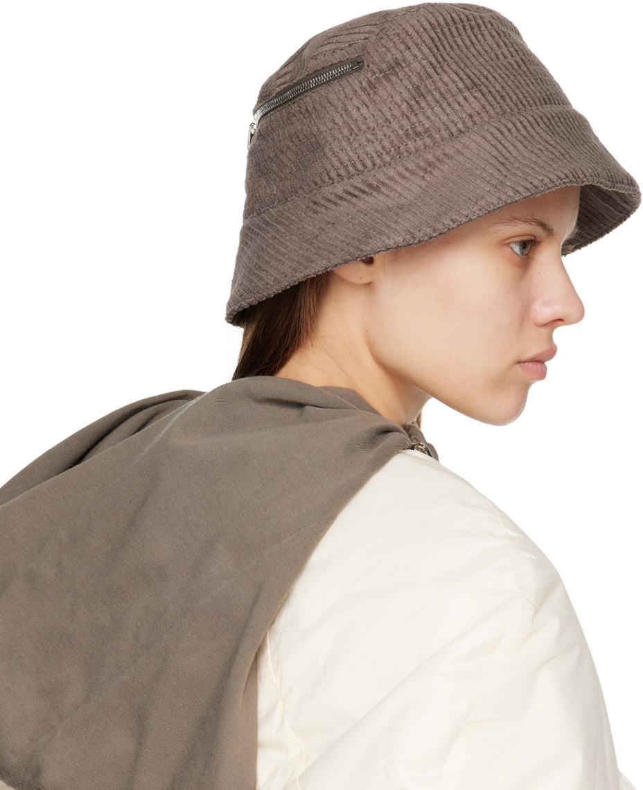 Rick Owens Drkshdw Gray Gilligan Bucket Hat Rick Owens Drkshdw