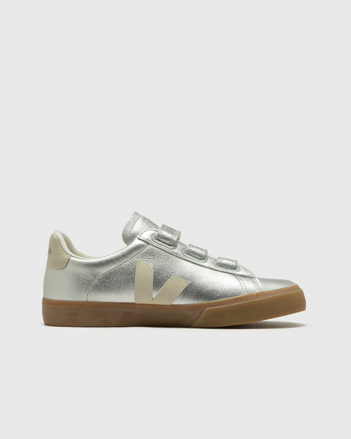 Veja RECIFE LOGO O.T. LEATHER silver Womens Lowtop VEJA