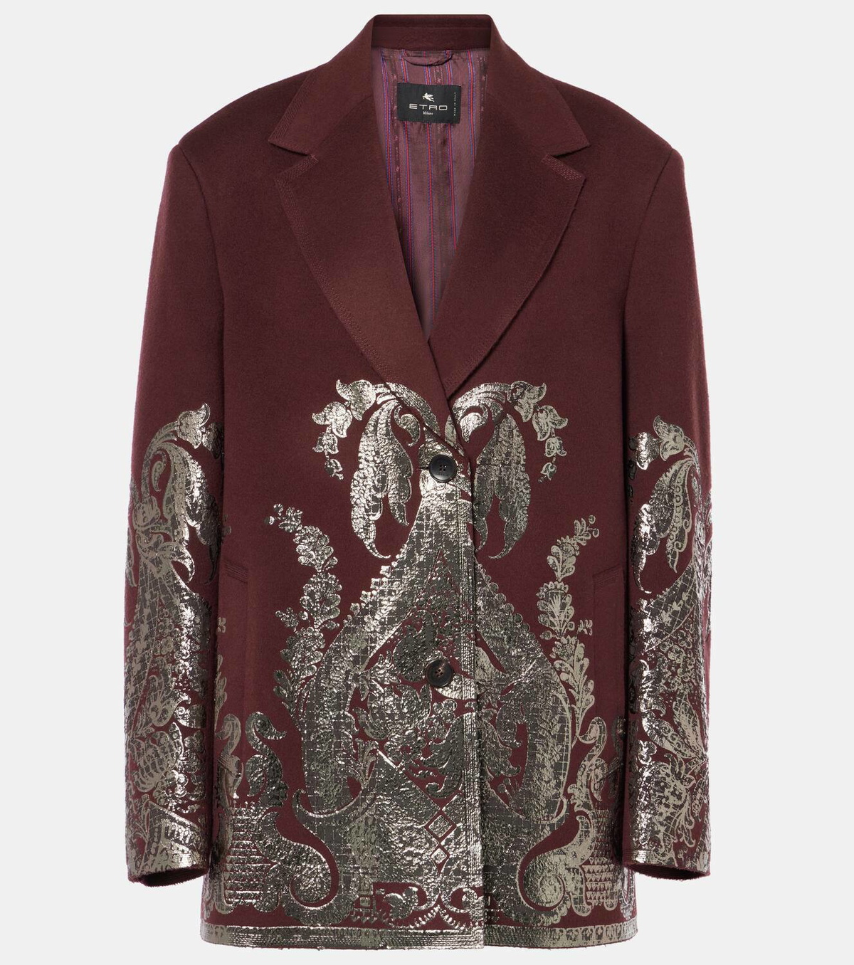 Etro Embellished wool and cashmere coat Etro