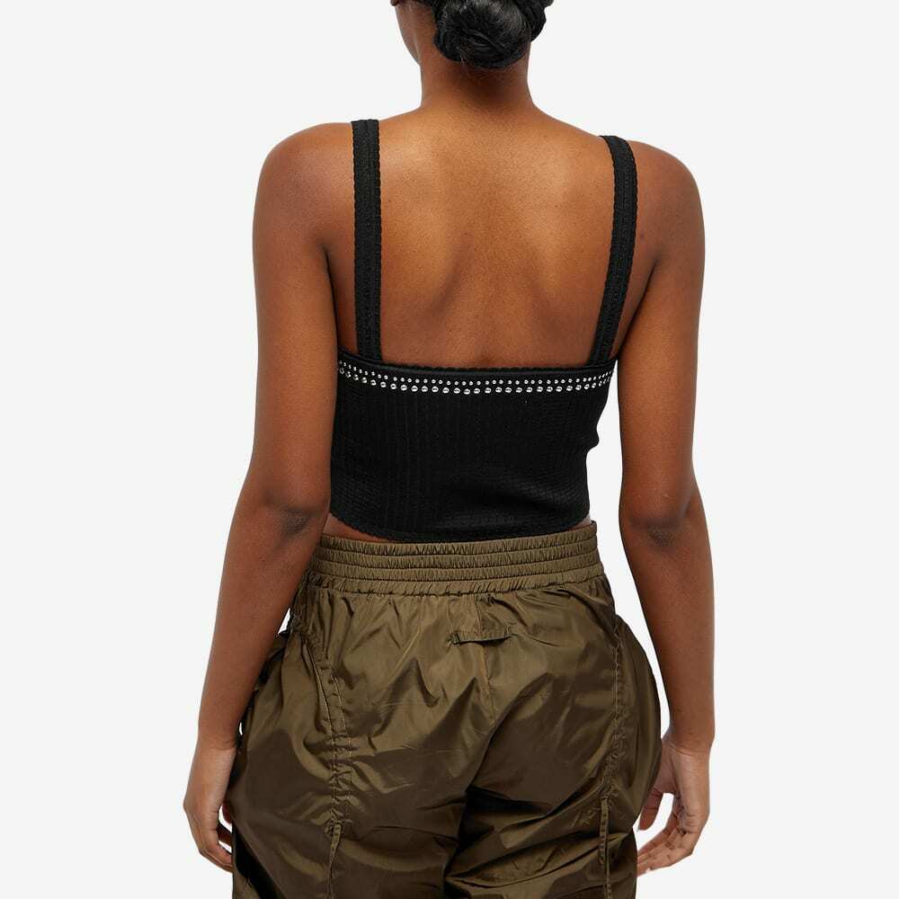 Paco Rabanne Women's Bead Knitted Crop Top in Black Paco Rabanne