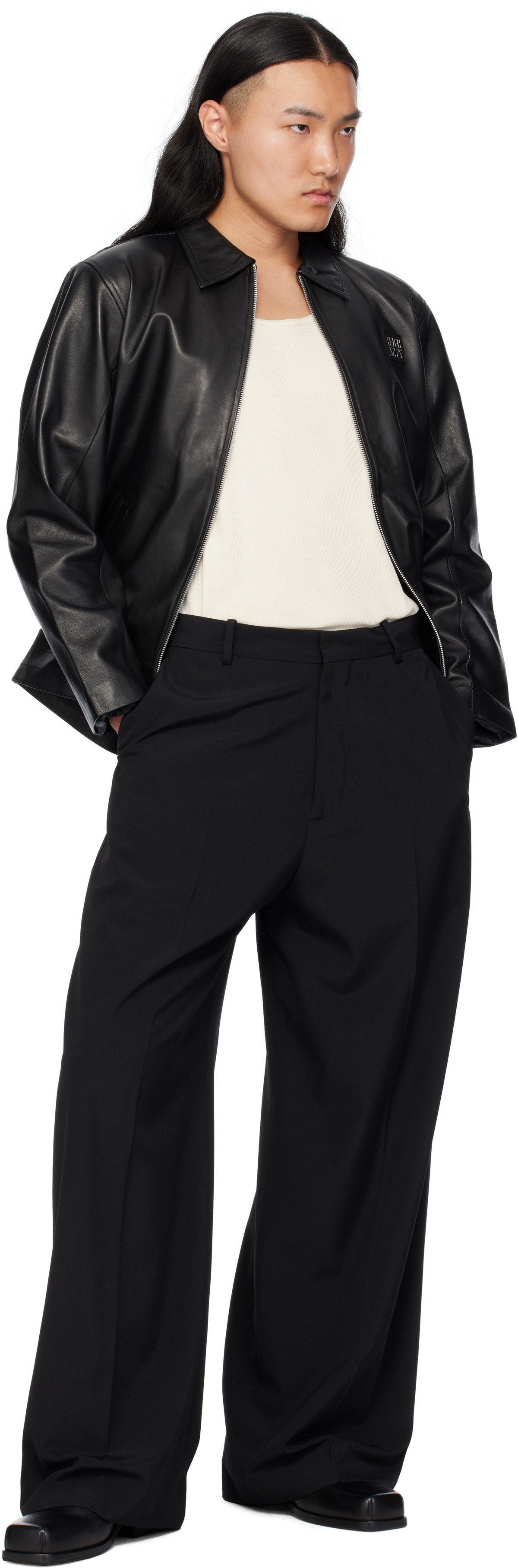 DEVÁ STATES Black Ragnatela Leather Jacket DEVÁ STATES