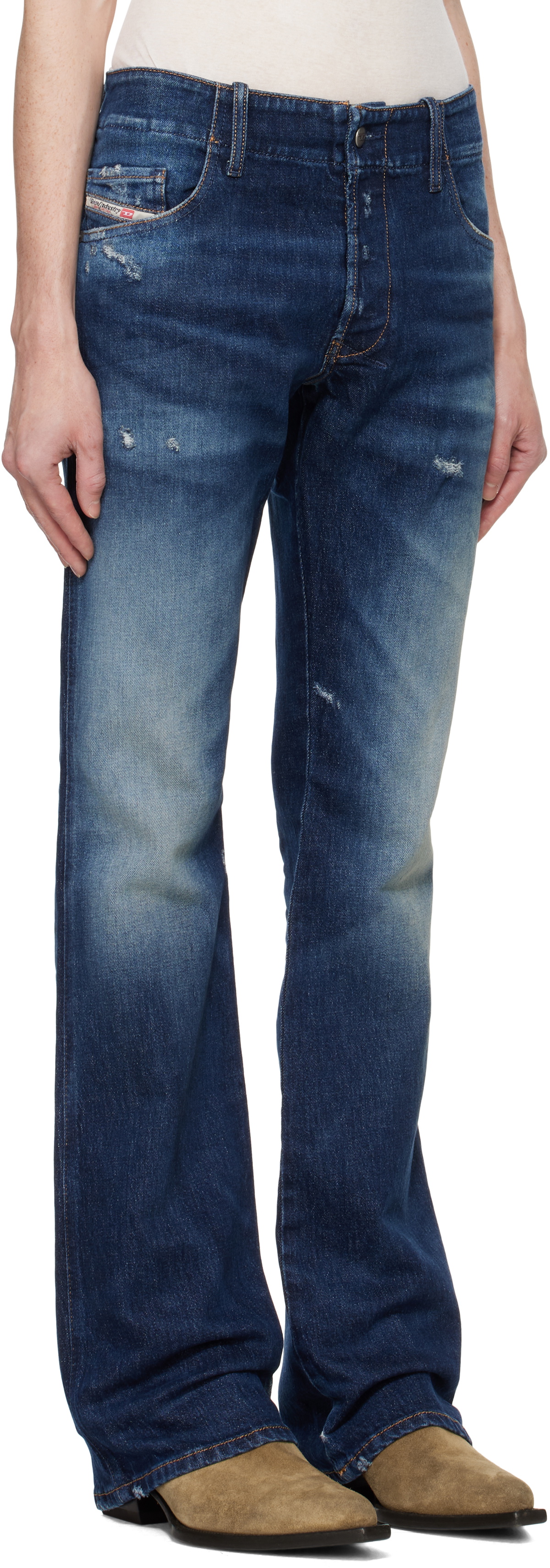 Diesel Blue Bootcut D-Backler Jeans Diesel