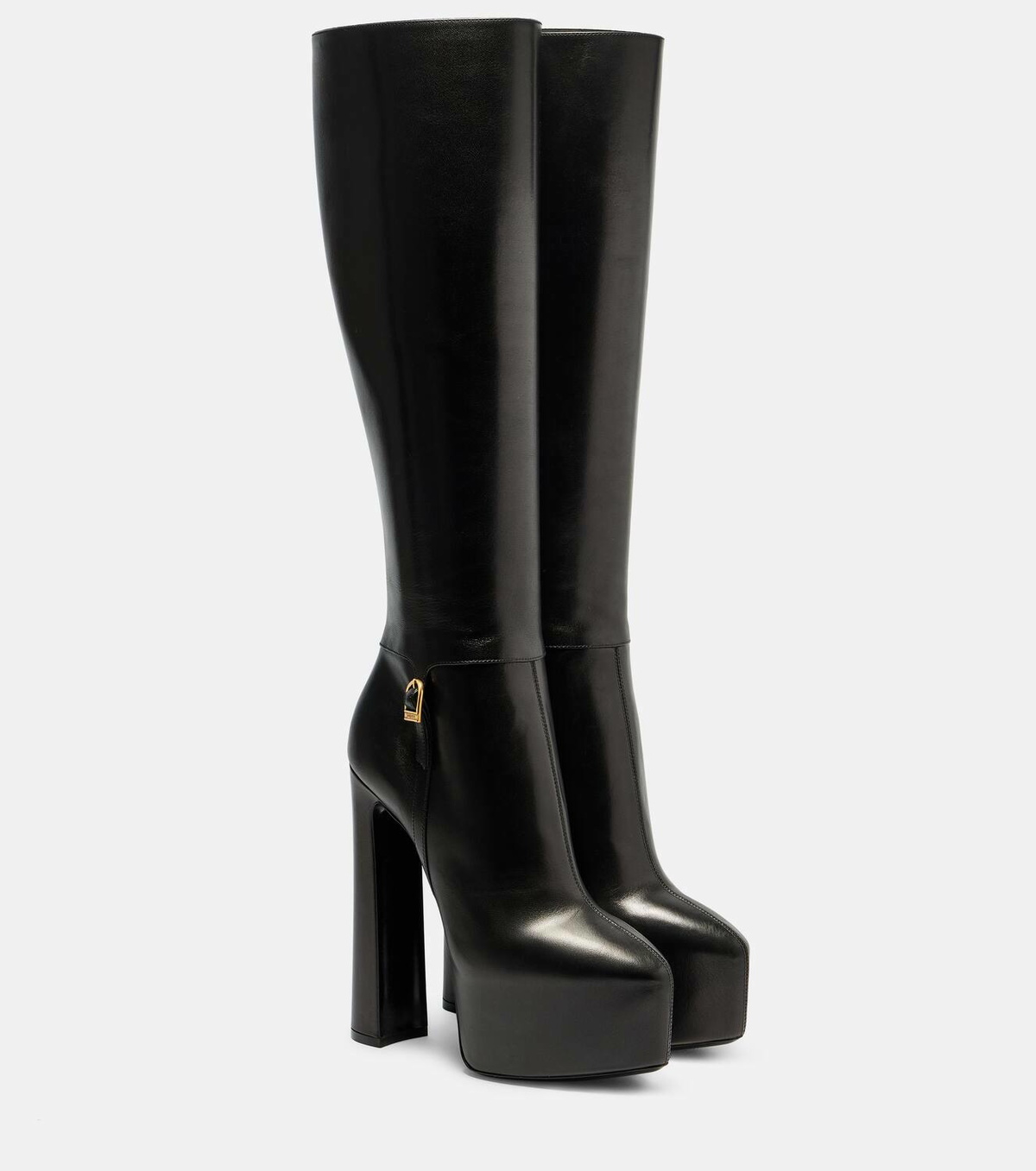 Saint Laurent Nico leather platform knee-high boots Saint Laurent