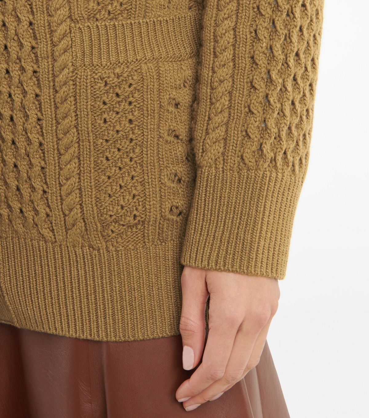 Chloe - Cable-knit wool cardigan Chloe