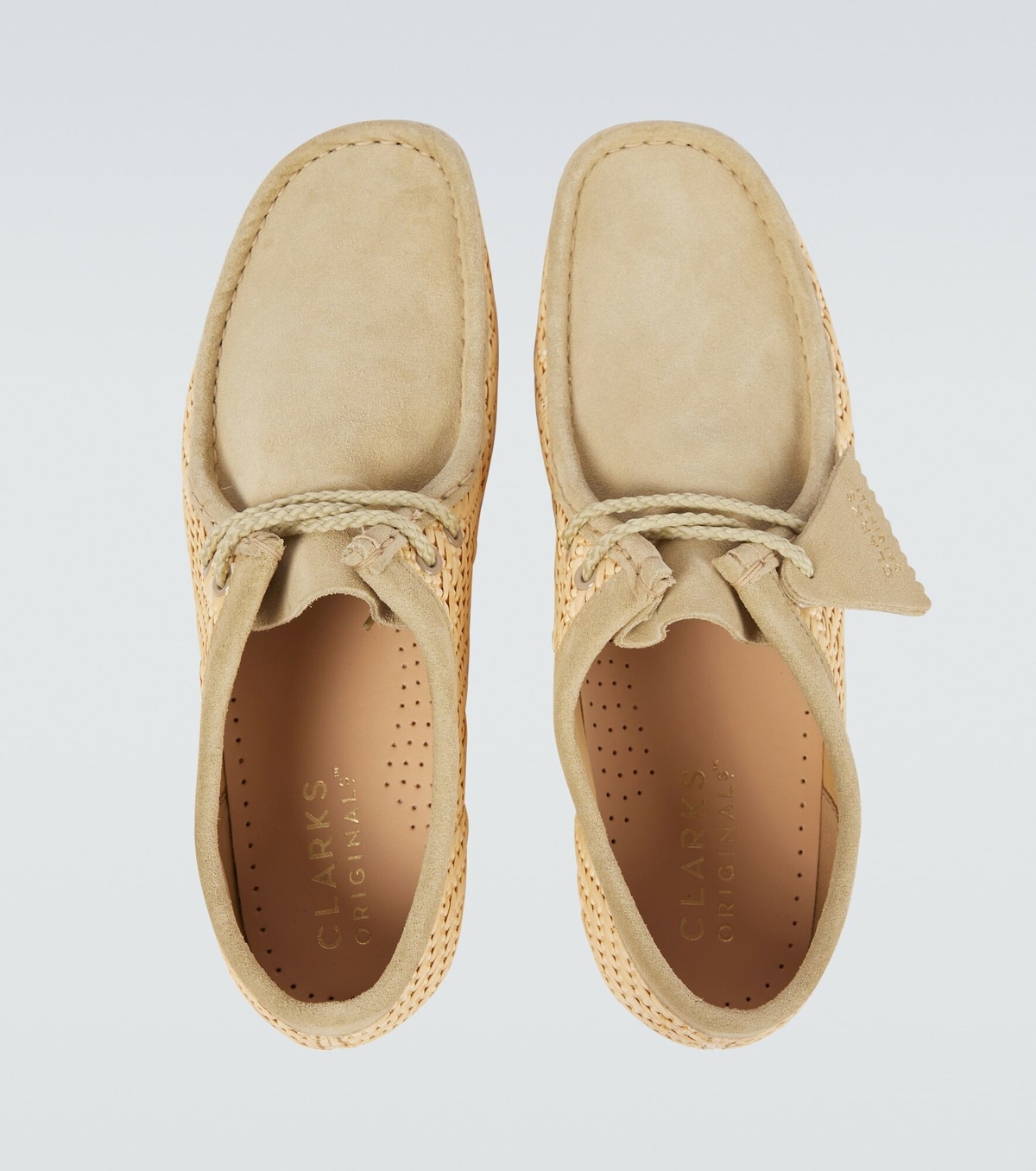 Clarks Originals - Wallabee raffia and suede boots Clarks Originals