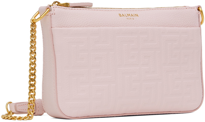 Balmain Pink 1945 Soft Zipped Mini Bag Balmain
