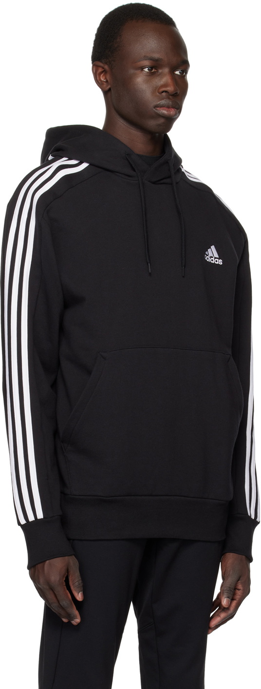 adidas Originals Black Essentials 3-Stripe Hoodie adidas Originals