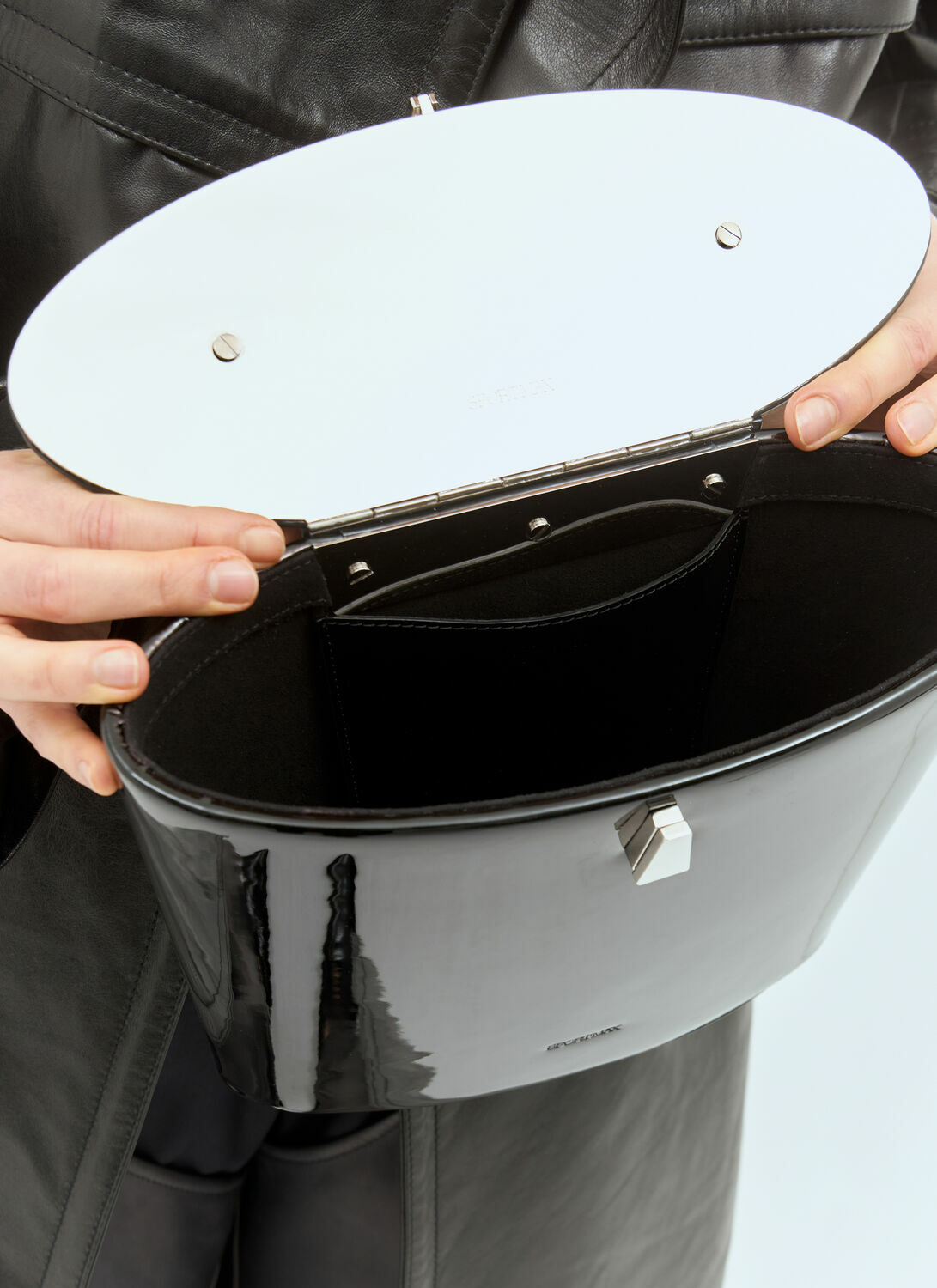 Sportmax Patent Leather Bucket Bag Sportmax