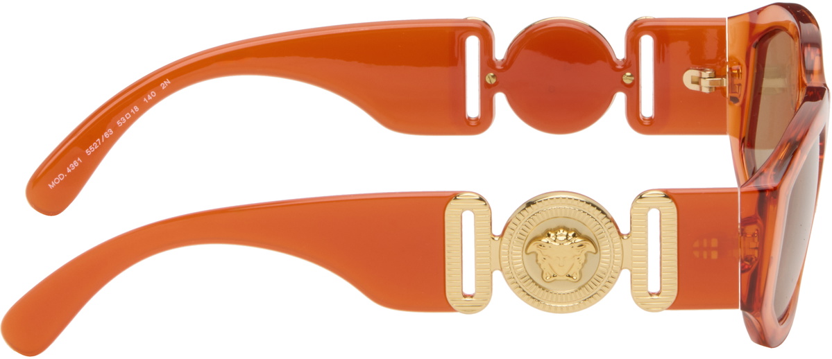 Versace Orange Medusa Biggie Sunglasses Versace